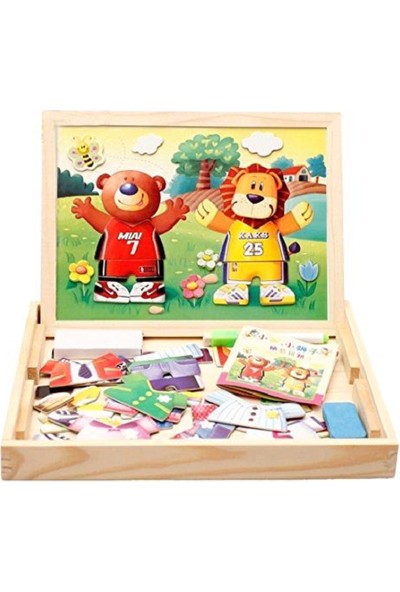 Piramigo Eğitici Mıknatıslı Çift Taraflı Yazı Tahtası Seti - Ayılar Piramigo Eğitici Mıknatıslı Çift Taraflı Yazı Tahtası Seti - Ayılar