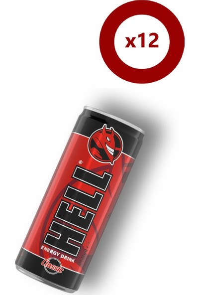 Hell Enerji İçeceği Classic 250 ml - 12'li