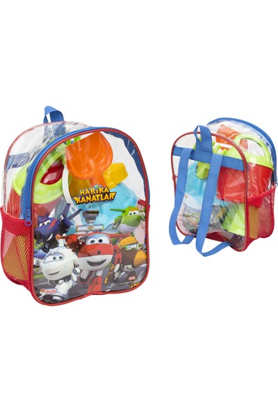 Dede Harika Kanatlar Resimli Sırt Çantalı Plaj Set Dede Harika Kanatlar Resimli Sırt Çantalı Plaj Set