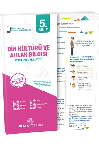 Puan Yayınları 5. Sınıf Din Kültürü ve Ahlak Bilgisi Akıllı Test Puan Yayınları 5. Sınıf Din Kültürü ve Ahlak Bilgisi Akıllı Test