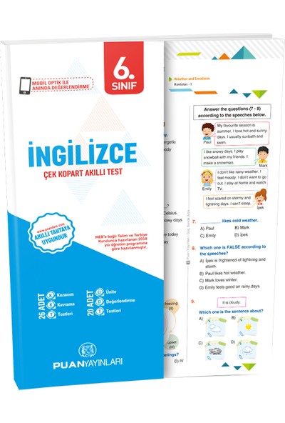 Puan Yayınları 6. Sınıf İngilizce Akıllı Test Puan Yayınları 6. Sınıf İngilizce Akıllı Test