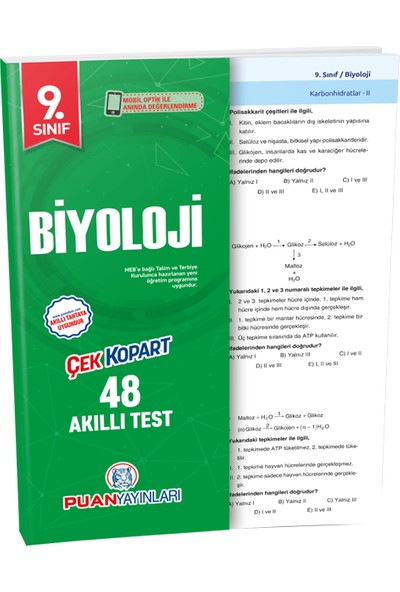Puan Yayınları 9. Sınıf Biyoloji Akıllı Test Puan Yayınları 9. Sınıf Biyoloji Akıllı Test