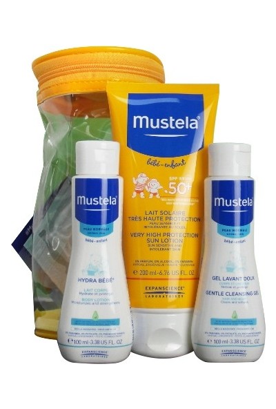 Mustela Güneş Kremi Spf 50+ Faktör 200 ml Set + Bebek Losyonu 100 ml + Yenidoğan Şampuan 100 ml