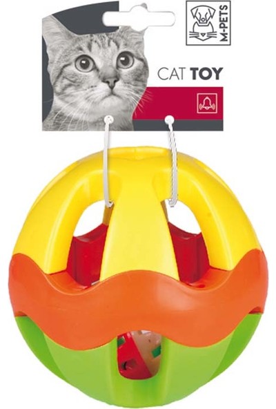 M-Pets Kedi Topu Zilli Renkli 12*12*12 Cm M-Pets Kedi Topu Zilli Renkli 12*12*12 Cm