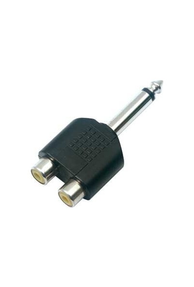 Rose 2 Rca Di̇şi̇ To 6,3 mm Mono Jak Dönüştürücü