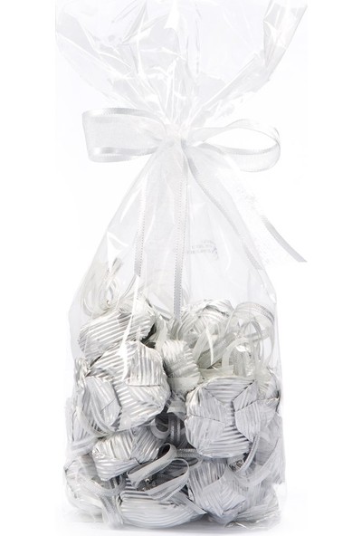 Melodi Çikolata Gümüş Yaldızlı Dekorlu Tektaş Çikolata