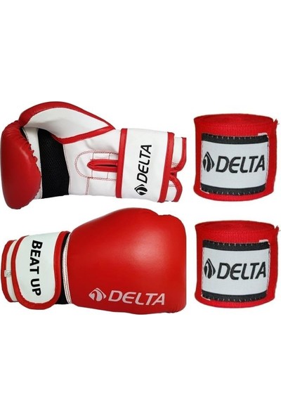 Delta Beat Up Dura-Strong Boks Eldiveni + Boks El Bandajı Seti Delta Beat Up Dura-Strong Boks Eldiveni + Boks El Bandajı Seti