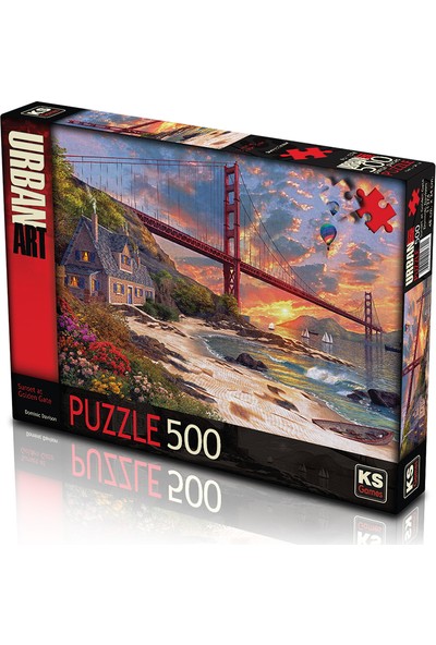 KS Games 500 Parça Puzzle (Sunset at Golden Gate)