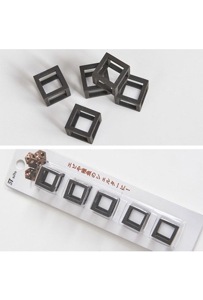 Karides Seramik Küp İnce 5'li 2x2 cm Siyah