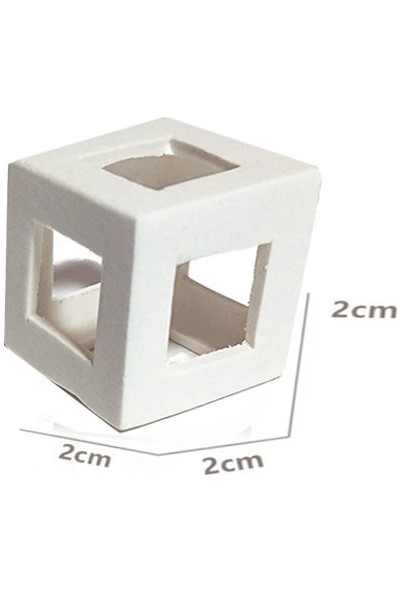 Karides Seramik Küp Beyaz Kalın 2x2 cm Karides Seramik Küp Beyaz Kalın 2x2 cm