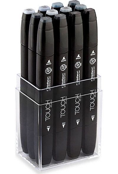 Touch Twın Marker 12Li Set Mavi/Yeşil Griler Touch Twın Marker 12Li Set Mavi/Yeşil Griler