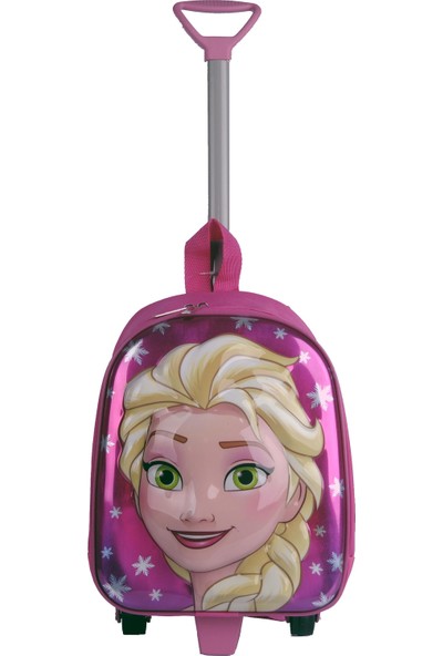 TahTicMer Frozen Elsa Kabartmalı Çekçekli Çocuk Okul Çantası Pembe 8116 TahTicMer Frozen Elsa Kabartmalı Çekçekli Çocuk Okul Çantası Pembe 8116