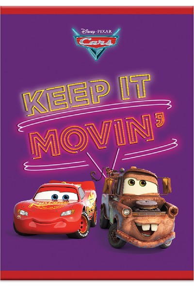 Cars A5 40 Yaprak Kareli PP Kapaklı Dikişli Defter