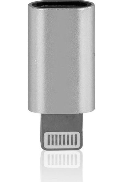 Ktools Micro USB To Lightning Gümüş Metal Dönüştürücü Apple Ktools Micro USB To Lightning Gümüş Metal Dönüştürücü Apple