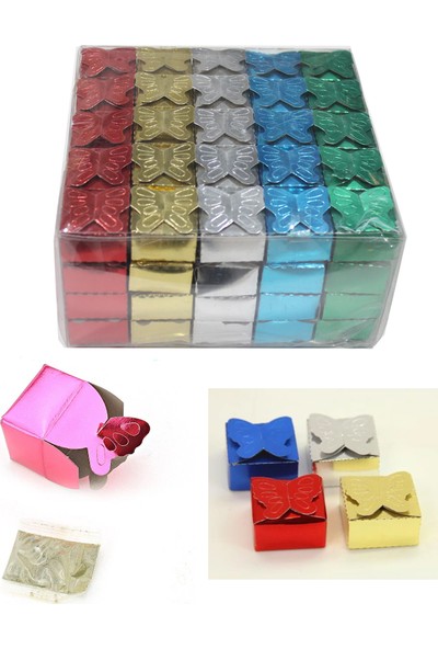 Kına Diyarı Kına 100 Adet Kına Gecesi Dağıtmalık Kutu Kına Paketi