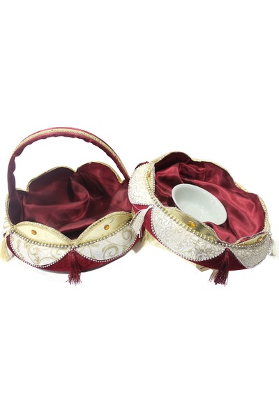 Kına Diyarı Kına Sepeti Tepsisi Kırmızı Osmanlı lüks - Kına Malzemeleri