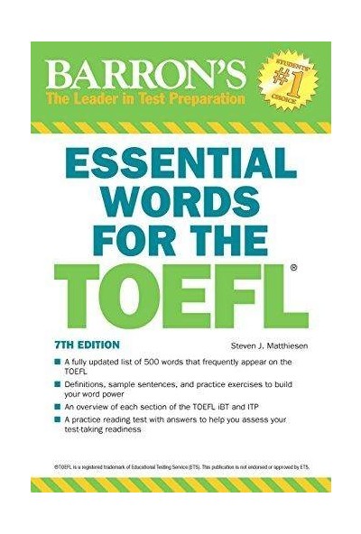 Barron's Essential Words For The Toefl (7th Ed) - Steven J. Matthiesen