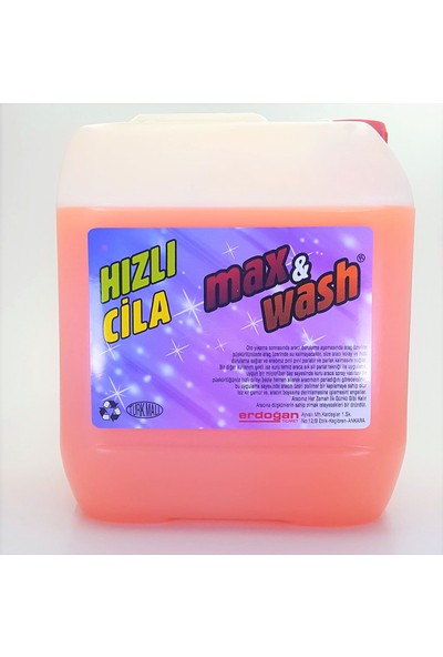 Max&Wash Hızlı Cila 5 kg 1/1 Kullanım