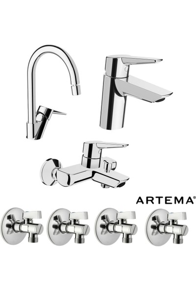 Artema Soli̇D S Batarya Seti̇ + 4 Adet Fi̇Ltreli̇ Ara Musluk Artema Soli̇D S Batarya Seti̇ + 4 Adet Fi̇Ltreli̇ Ara Musluk