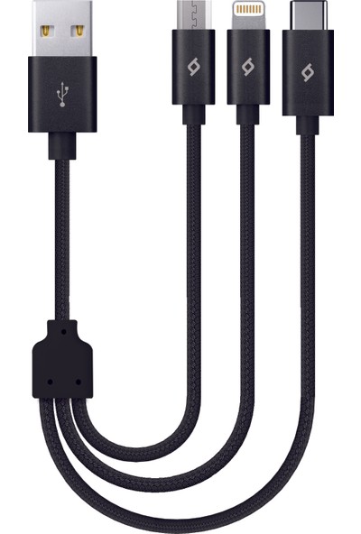 Ttec Alumicable Mini Trio 30cm Şarj Kablosu Ttec Alumicable Mini Trio 30cm Şarj Kablosu