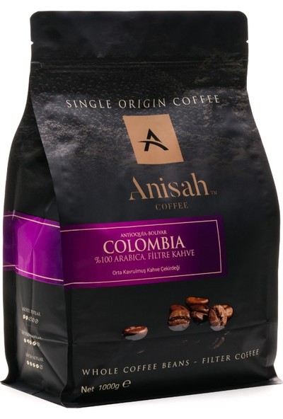 Anisah Bolivar Filte Kahve Çekirdek Kahve Orta Kavrulmuş 1000 gr Anisah Bolivar Filte Kahve Çekirdek Kahve Orta Kavrulmuş 1000 gr