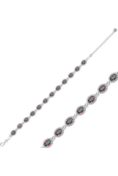 Gumush ​Gümüş Oval Su Yolu Bayan Bileklik