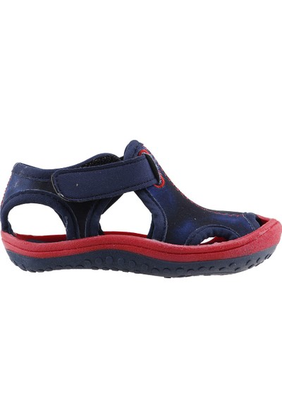Ayakland Kids Aqua Erkek Çocuk Sandalet Deniz Ayakkabı Lacivert-Kırmızı