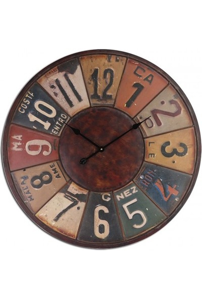 Bahattedarik Old Vintage Metal Duvar Saati 78 cm