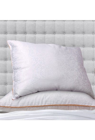 Homamia 2'li Gold Biyeli Jakarlı %100 Pamuk Saten Otel Yastığı Homamia 2'li Gold Biyeli Jakarlı %100 Pamuk Saten Otel Yastığı