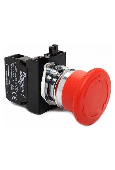Emas C Somunlu Met.Man.Kaf.Şok.Acil Stop But.40Mm Etike Cm200Ee Emas C Somunlu Met.Man.Kaf.Şok.Acil Stop But.40Mm Etike Cm200Ee