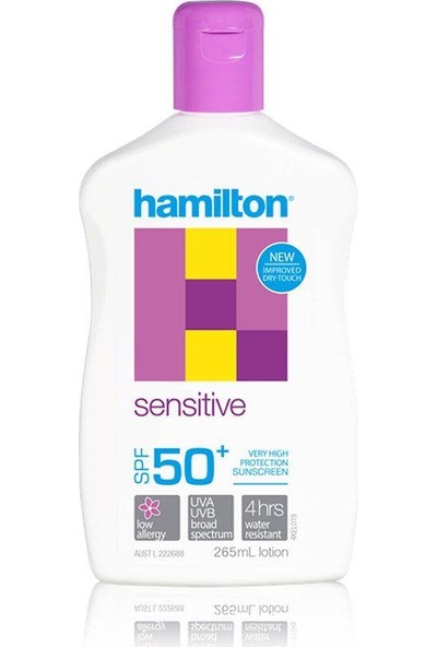 Hamilton Hassas Ciltler için Güneş Koruyucu Losyon SPF 50 265 ml Hamilton Hassas Ciltler için Güneş Koruyucu Losyon SPF 50 265 ml