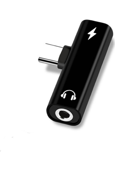 Answer Type-C Soket Çoklayıcı Kulaklık Sarj Splitter Xiaomi Huawei - Siyah Answer Type-C Soket Çoklayıcı Kulaklık Sarj Splitter Xiaomi Huawei - Siyah