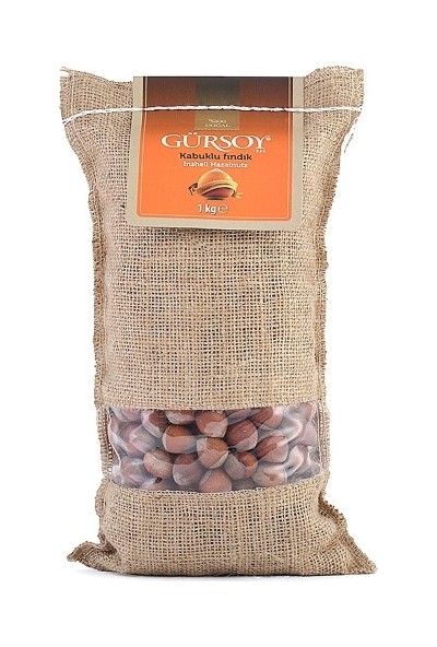 Gürsoy Kabuklu Fındık 1kg Jüt Çuval