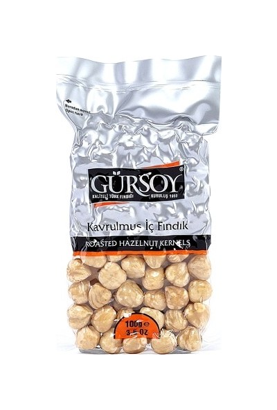 Gürsoy Kavrulmuş İç Fındık 100 gr Vakum Paket Gürsoy Kavrulmuş İç Fındık 100 gr Vakum Paket