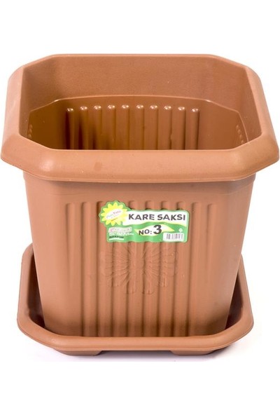 Hak Plastik Kare Saksı No 3 Klasik Bahçe Çiçek Saksısı Hak Plastik Kare Saksı No 3 Klasik Bahçe Çiçek Saksısı