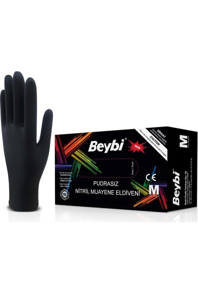 Dolphin Siyah Nitril Eldiven Pudrasız (M) Dolphin Siyah Nitril Eldiven Pudrasız (M)