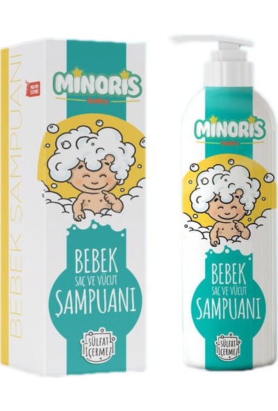 Minoris Baby Organik Bebek Saç ve Vücut Şampuan 400 ml sülfatsız