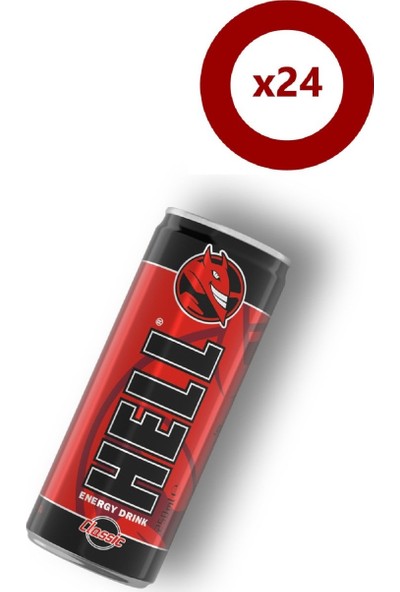 Hell Enerji İçeceği Classic 250ml 24'Lü Set