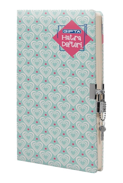 Gıpta Kilitli İp Dikişli Sert Kapak Hatıra Defteri 14X20-120 Yp