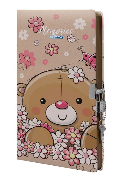 Gıpta Kilitli İp.Dikişli Sert Kapak Hatıra Defteri 14X20-96 Yp