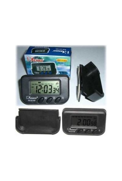 Kenko Dijital Küçük Masa-Araba Saati-Alarm-Kronometre -Garantili Kenko Dijital Küçük Masa-Araba Saati-Alarm-Kronometre -Garantili