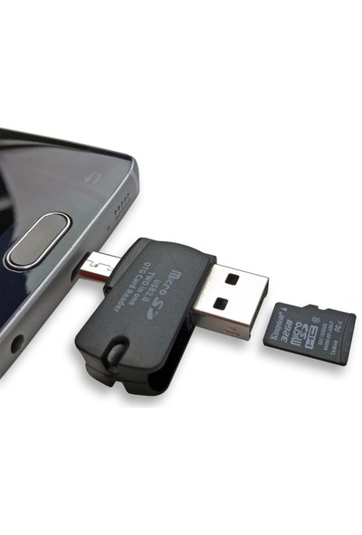 Mikro Sd Kart Okuyucu Ve Otg Fonksiyonlu Usb 2.0 Mikro Sd Kart Okuyucu Ve Otg Fonksiyonlu Usb 2.0
