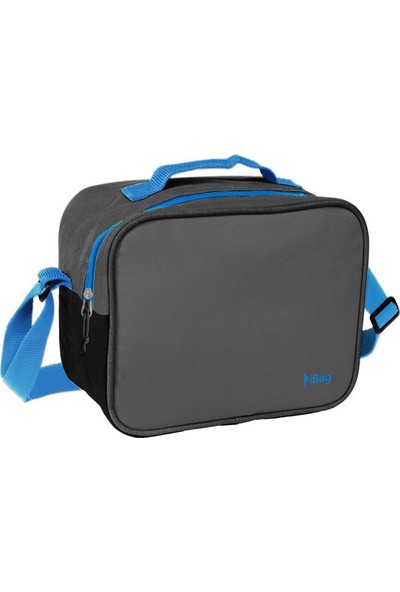 İbag Gri/Mavi Tek Bölmeli Beslenme Çanta (12823)