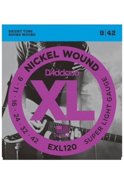 D'Addario EXL120 Elektro Gitar Teli (009-042)