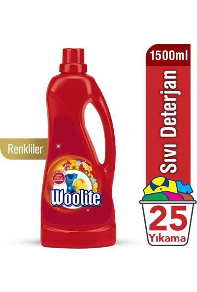 Woolite Sıvı Çamaşır Deterjanı Canlı Renkler 1500 ml Woolite Sıvı Çamaşır Deterjanı Canlı Renkler 1500 ml