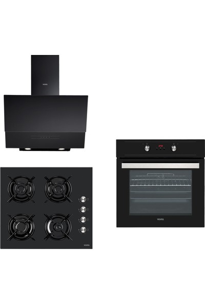 Vestel Siyah Ankastre Set 10 ( Ad-6331 S - Ao-6004 S - Af-5651 S ) Vestel Siyah Ankastre Set 10 ( Ad-6331 S - Ao-6004 S - Af-5651 S )