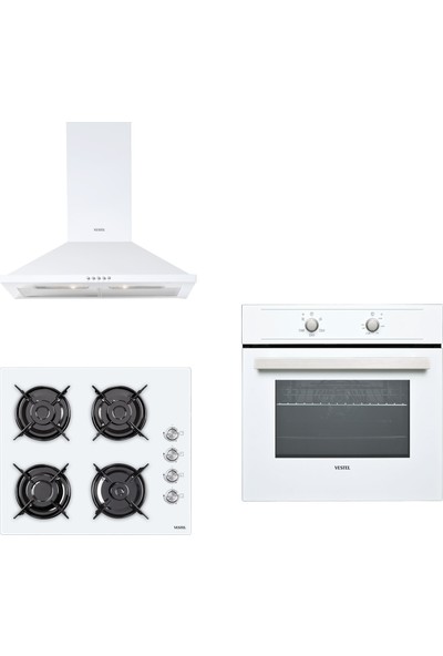 Vestel Beyaz Ankastre Set 16 ( Ad-6001 B - Ao-6104 B - Af-5651 B)