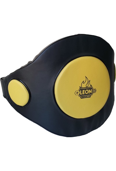 Leon Kick-Boks Ve Muay Thai Bel Ve Karın Koruyucu Siyah Sarı Byl6200