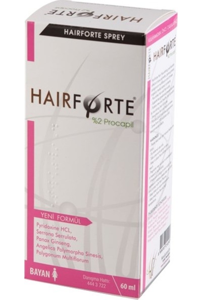 Hairforte Saç Spreyi̇ Bayan 60 ml