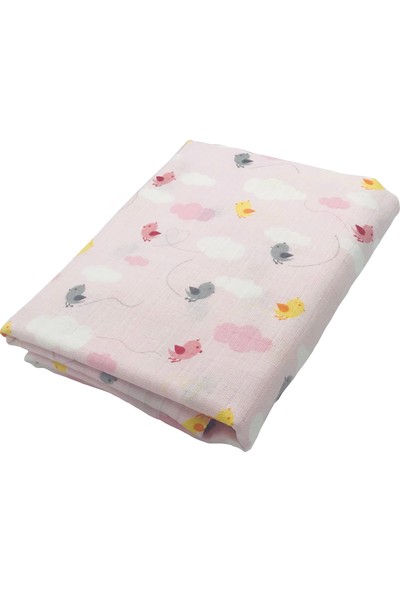 Bebemod Müslin Örtü Battaniye Pembe Kuş 120 x 120 cm %100 Pamuk Bebemod Müslin Örtü Battaniye Pembe Kuş 120 x 120 cm %100 Pamuk